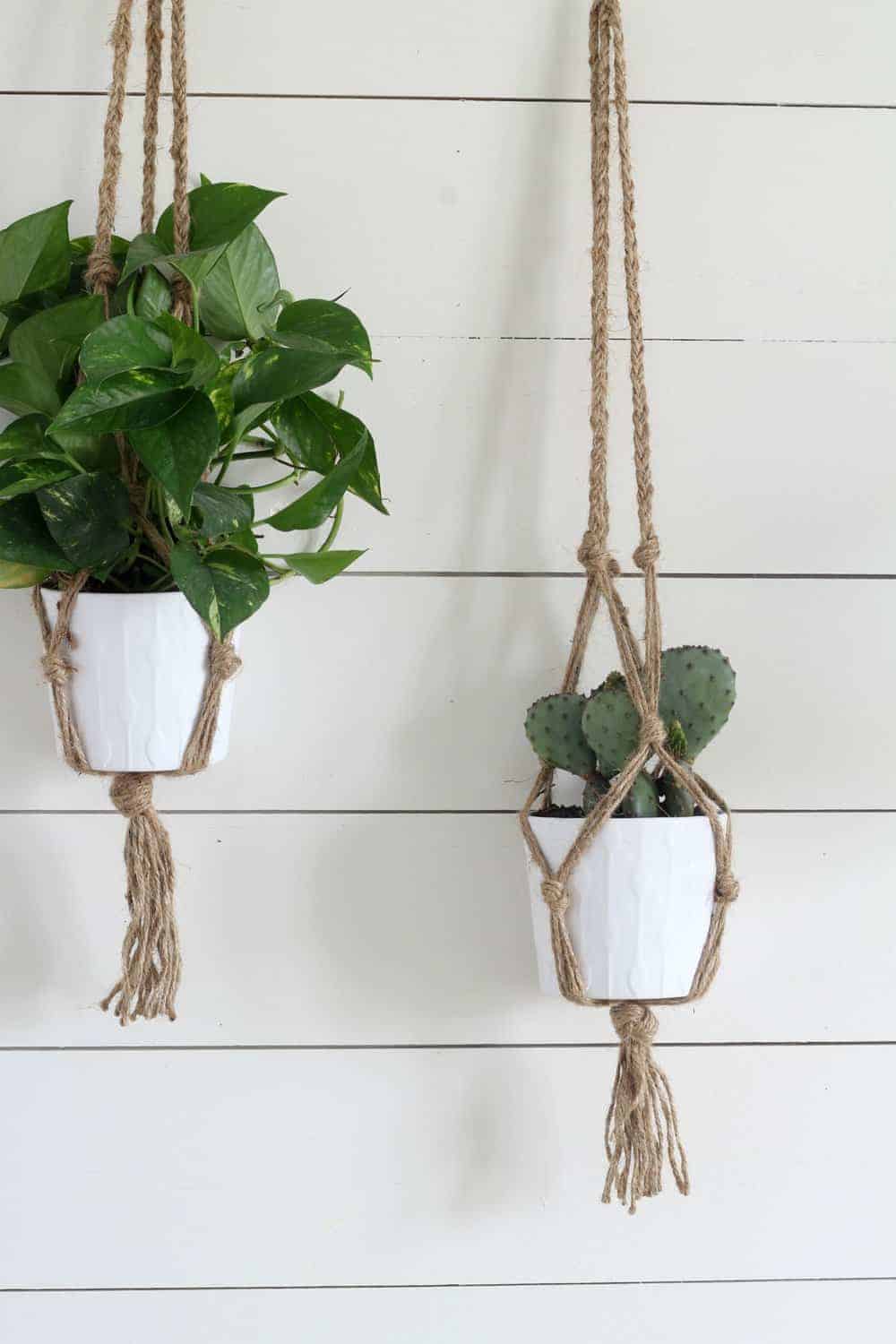 Simple DIY Macrame Plant Hanger With Video Tutorial Farmhouse On Boone