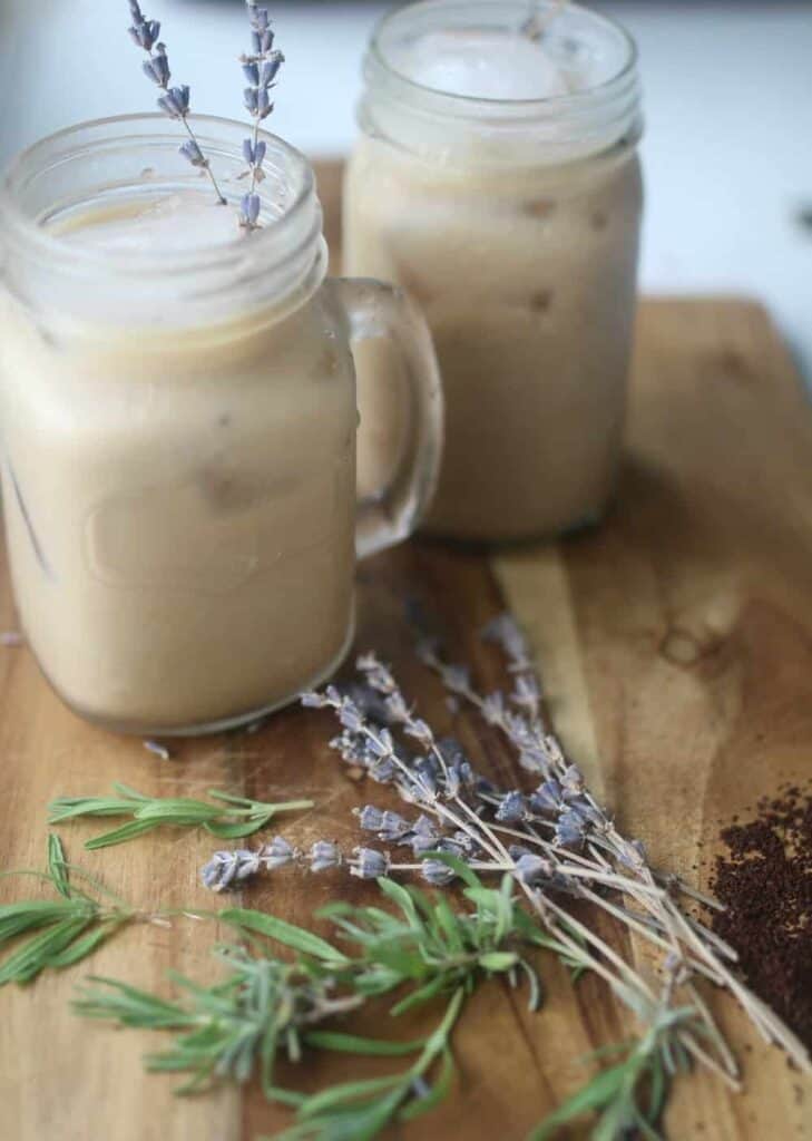 Homemade Iced Lavender Latte - Farmhouse on Boone
