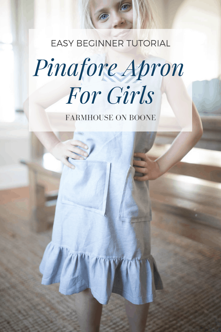 DIY Pinafore Apron for Girls Free Pattern - Farmhouse on Boone