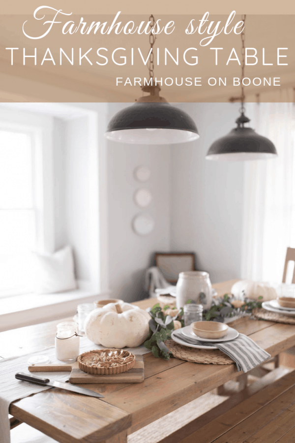 Farmhouse Thanksgiving Table Decor - Farmhouse on Boone