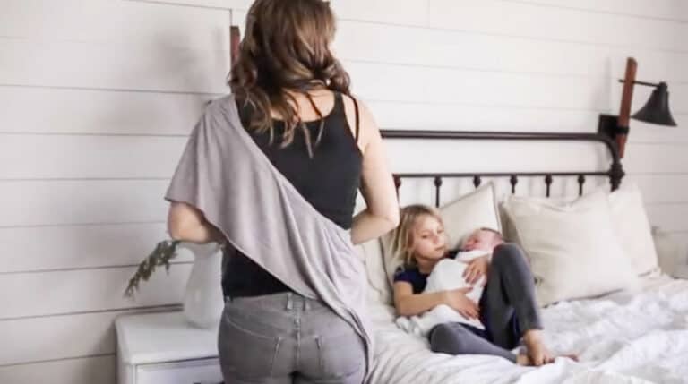 How To Tie A Baby Wrap - Moby Wrap Instructions - Farmhouse on Boone