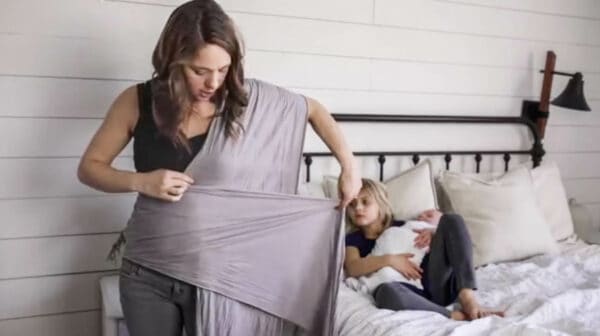 How To Tie A Baby Wrap - Moby Wrap Instructions - Farmhouse on Boone