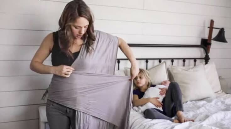 How To Tie A Baby Wrap - Moby Wrap Instructions - Farmhouse on Boone