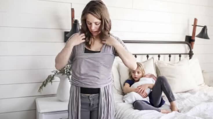 How To Tie A Baby Wrap - Moby Wrap Instructions - Farmhouse on Boone