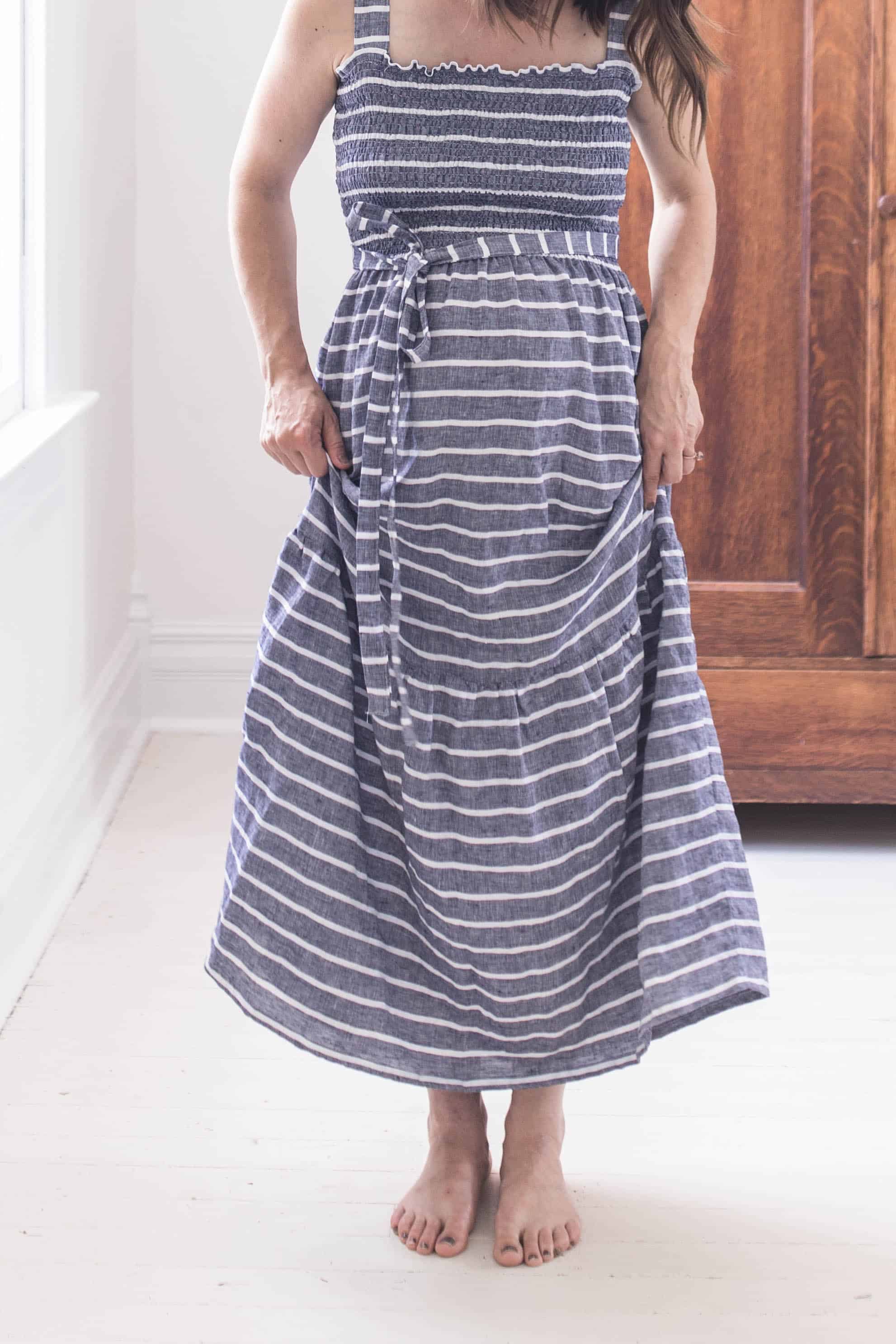 DIY Summer Dress - Shirred Dress Tutorial - Farmhouse on Boone