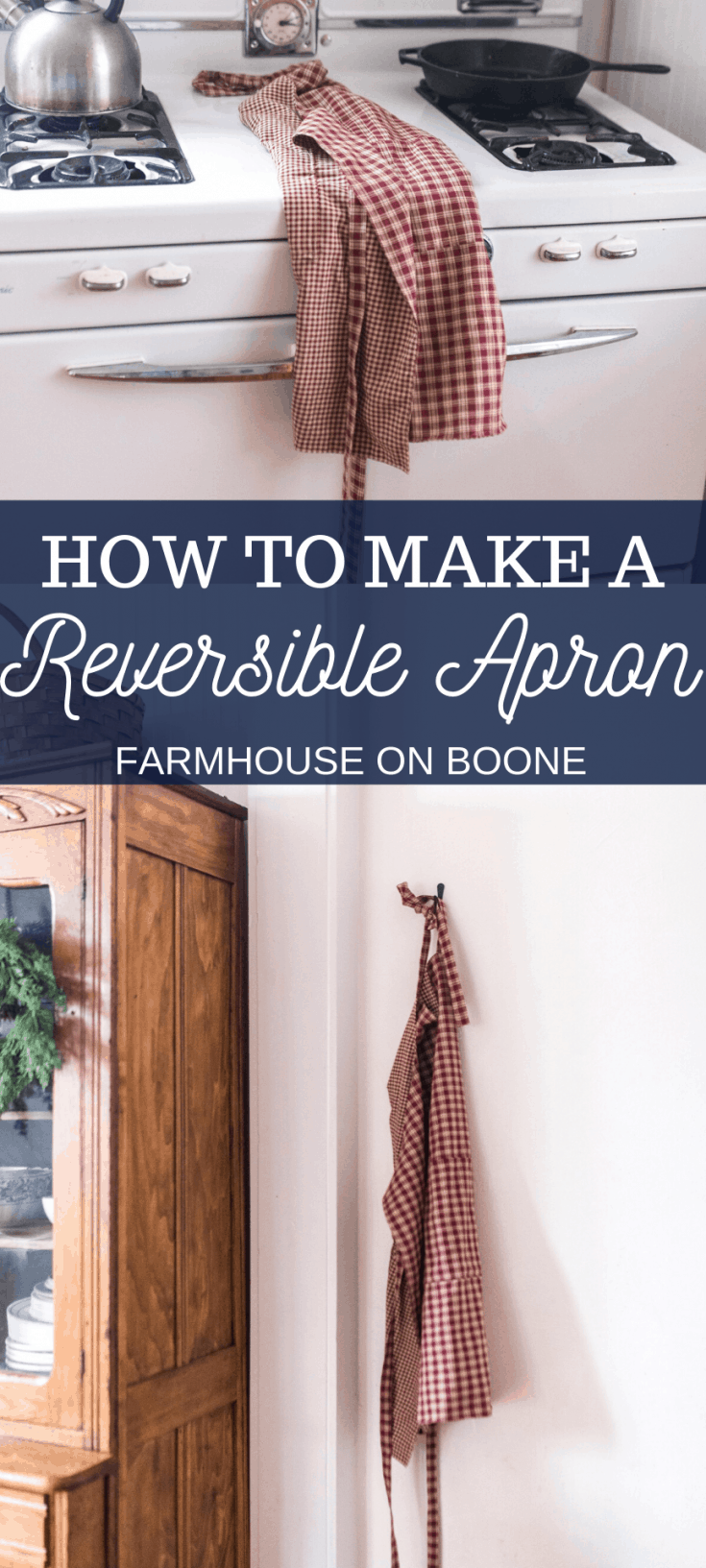 Reversible Apron Pattern - Farmhouse on Boone