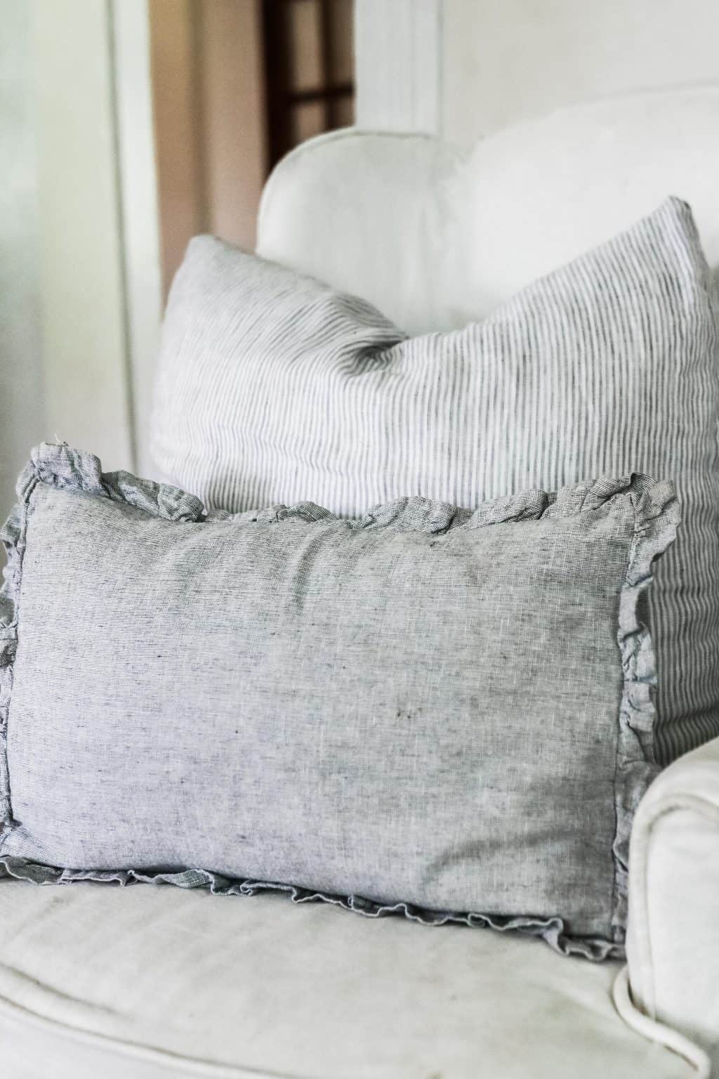 Ruffle Linen Pillow Cover Sewing Pattern - Farmhouse on Boone