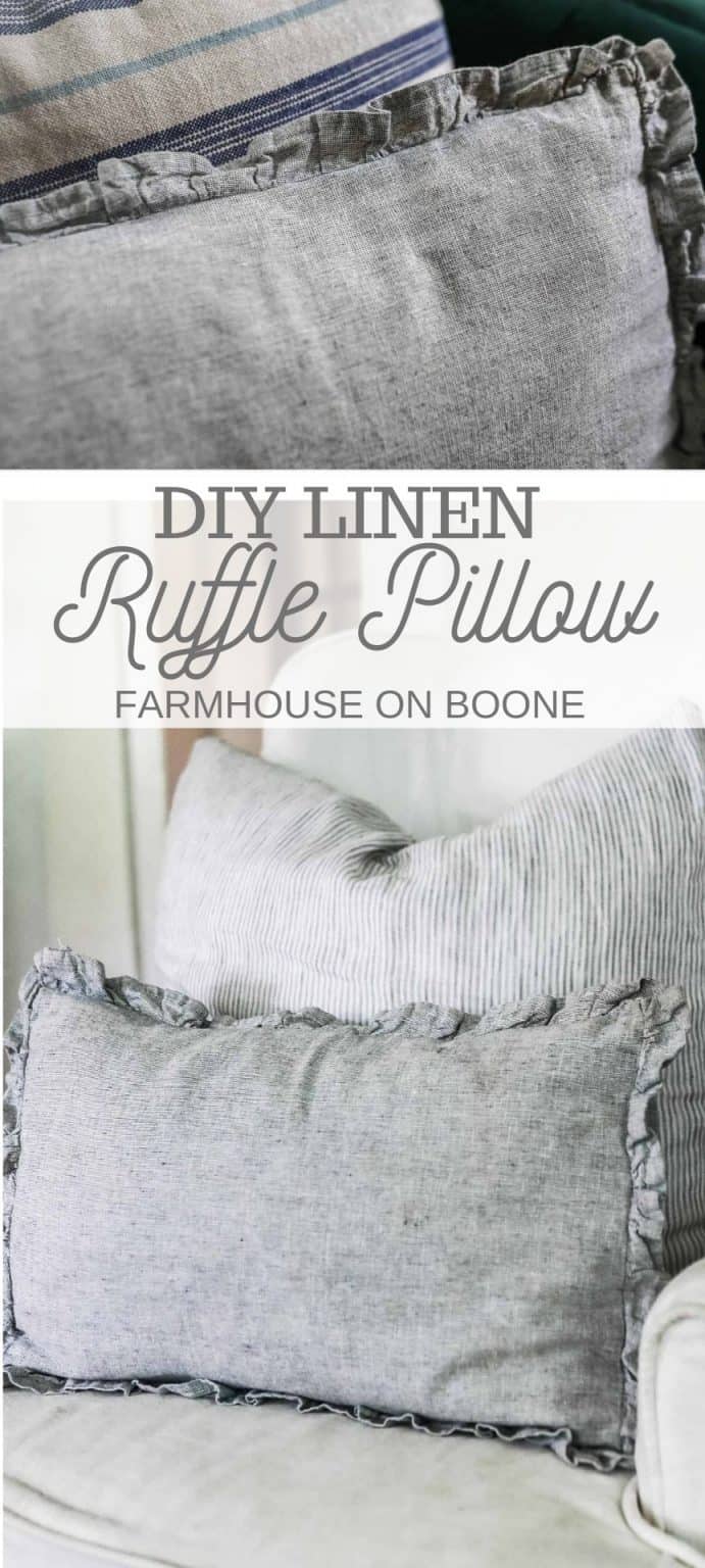 Ruffle Linen Pillow Cover Sewing Pattern - Farmhouse on Boone