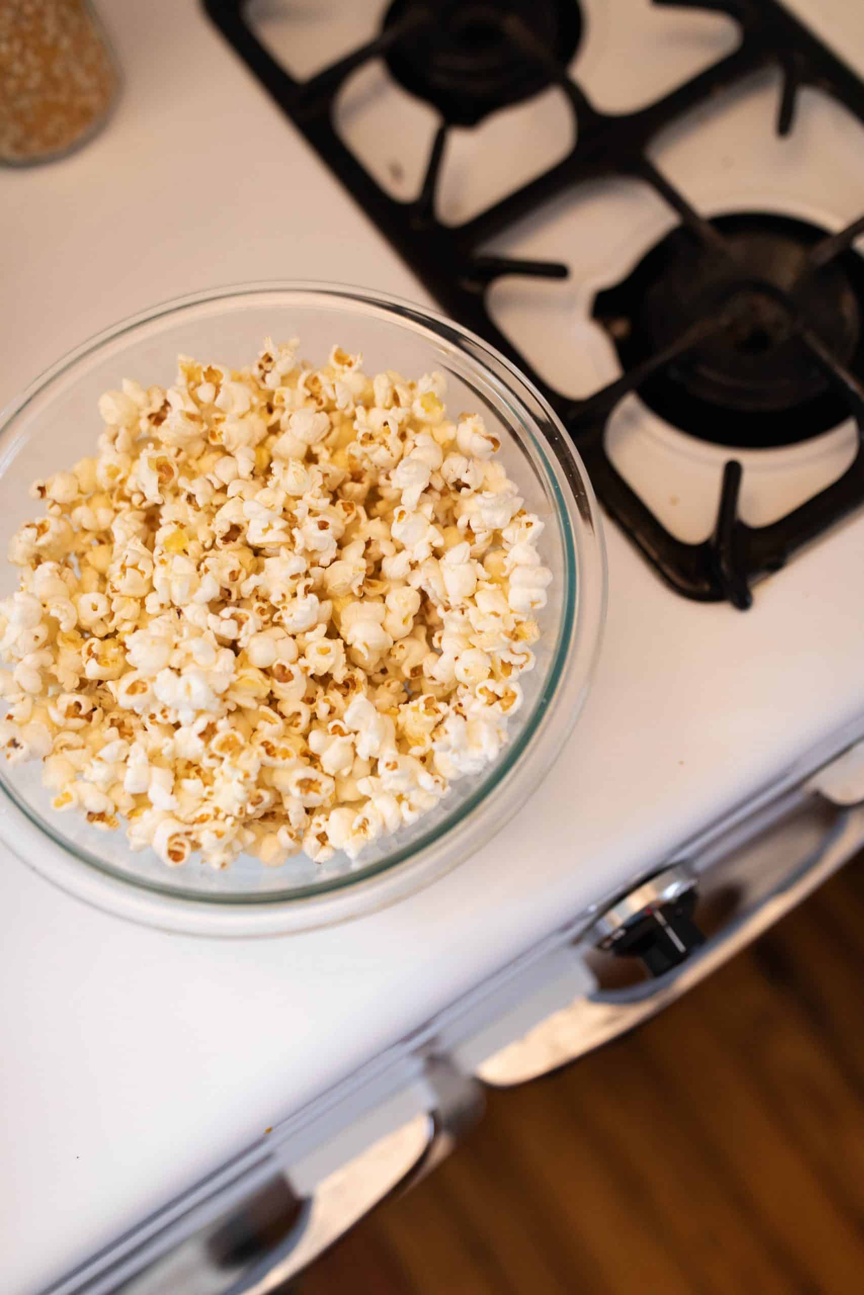 Stove-Top Coconut Oil Popcorn - Farmhouse on Boone