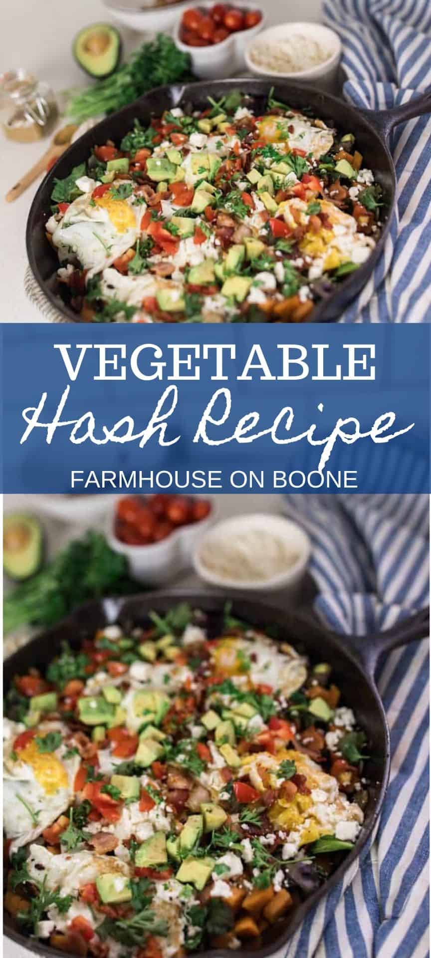 Vegetable Hash Recipe in a Cast Iron Skillet - Farmhouse on Boone