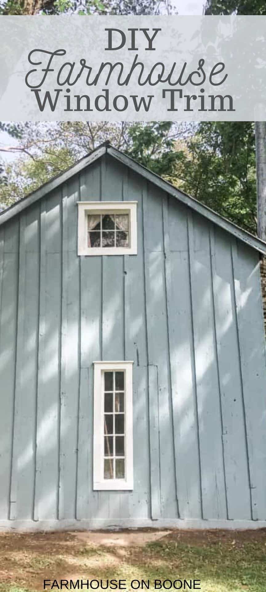 DIY Farmhouse Window Trim - Farmhouse on Boone