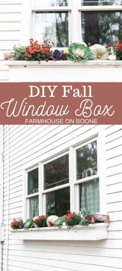 DIY Fall Window Box - Farmhouse on Boone