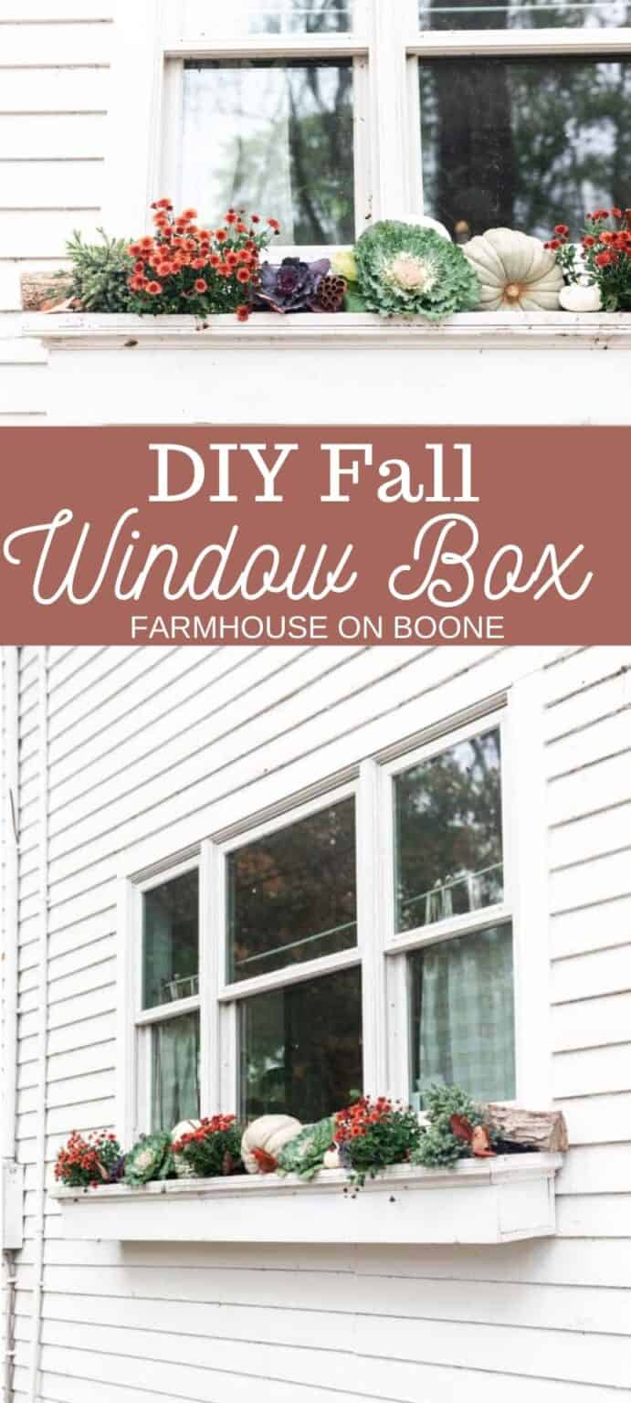 DIY Fall Window Box - Farmhouse on Boone