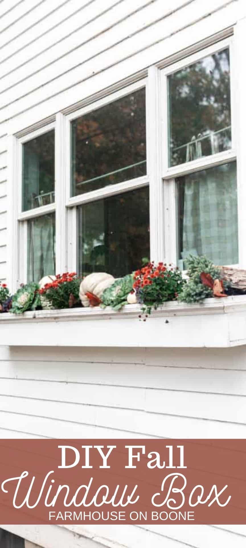 DIY Fall Window Box - Farmhouse on Boone