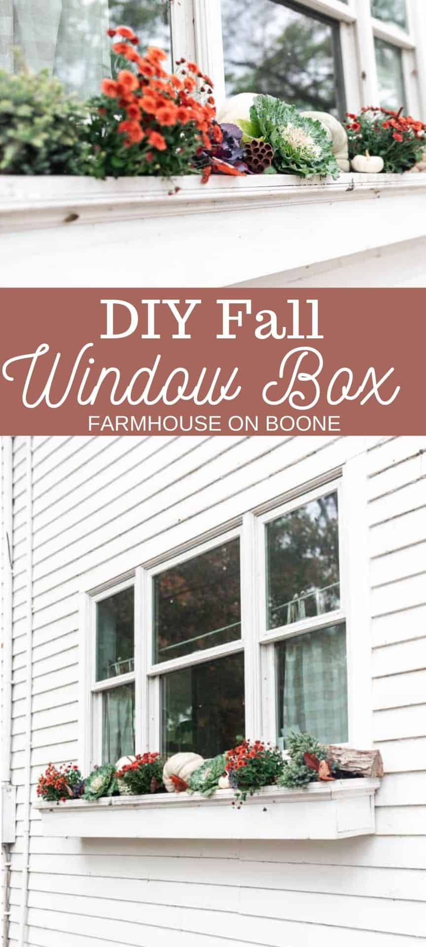 DIY Fall Window Box - Farmhouse on Boone