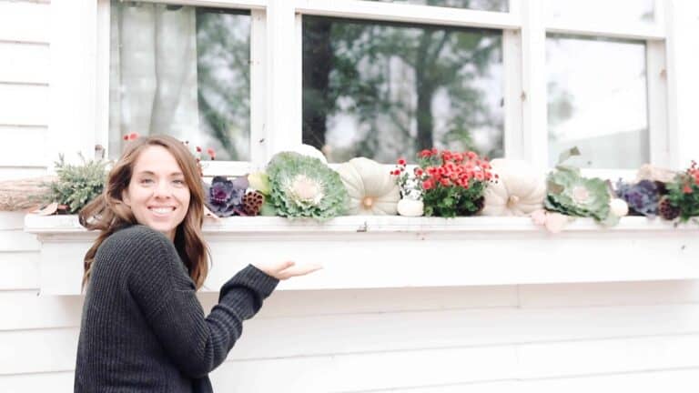 DIY Fall Window Box - Farmhouse on Boone