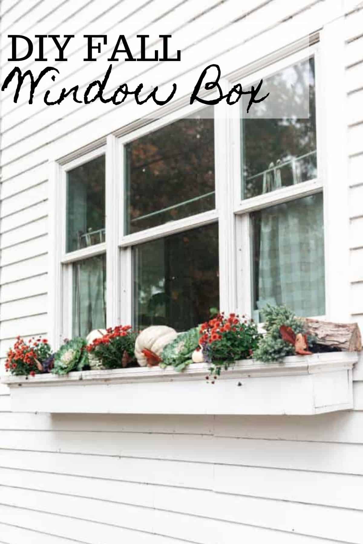 DIY Fall Window Box - Farmhouse on Boone