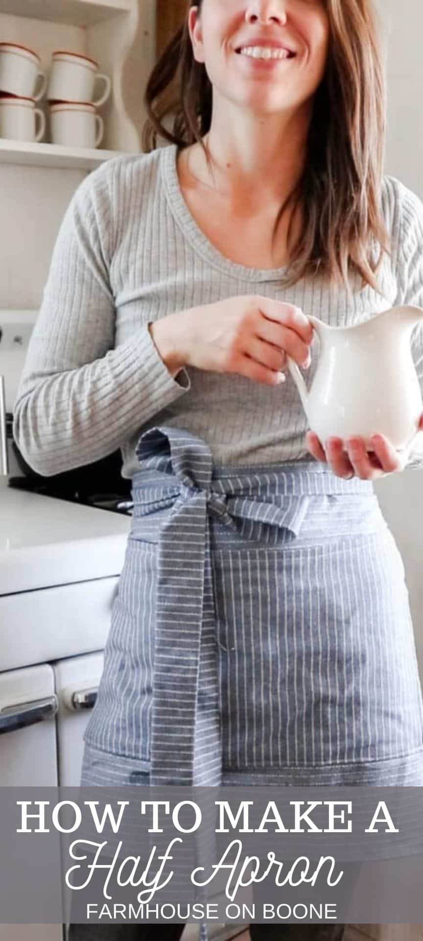 DIY How To Sew A Half Apron - Farmhouse on Boone