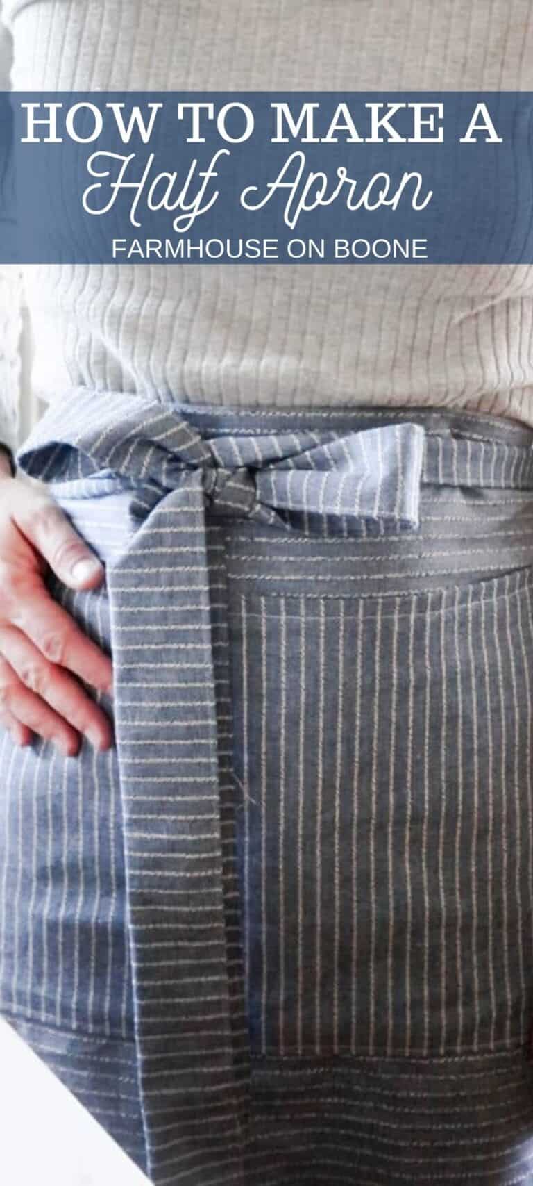 DIY How To Sew A Half Apron - Farmhouse on Boone