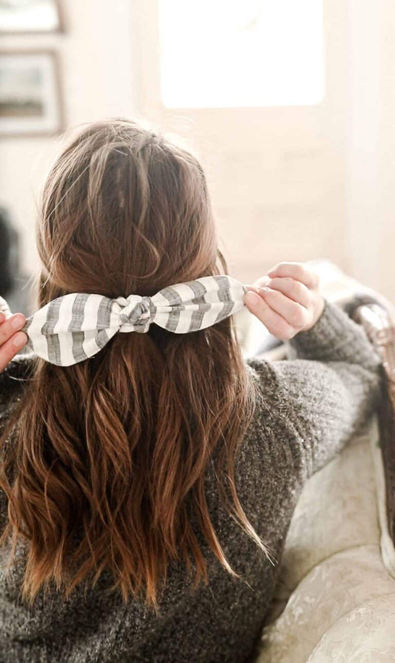 How to Make a Scrunchie Bow - Farmhouse on Boone