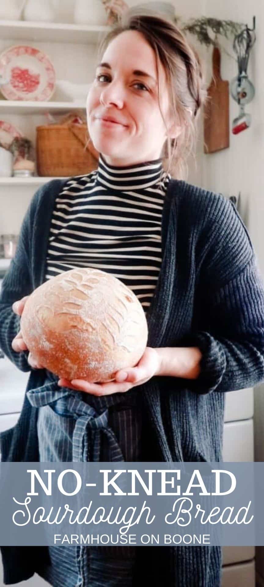 No-Knead Sourdough Bread - Farmhouse on Boone