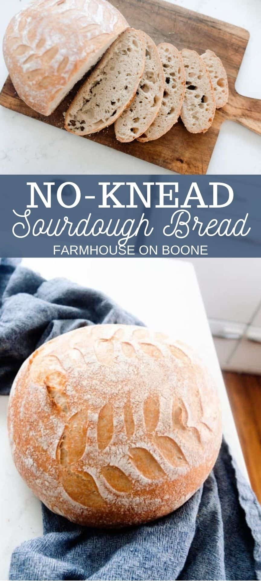 No Knead Sourdough Bread