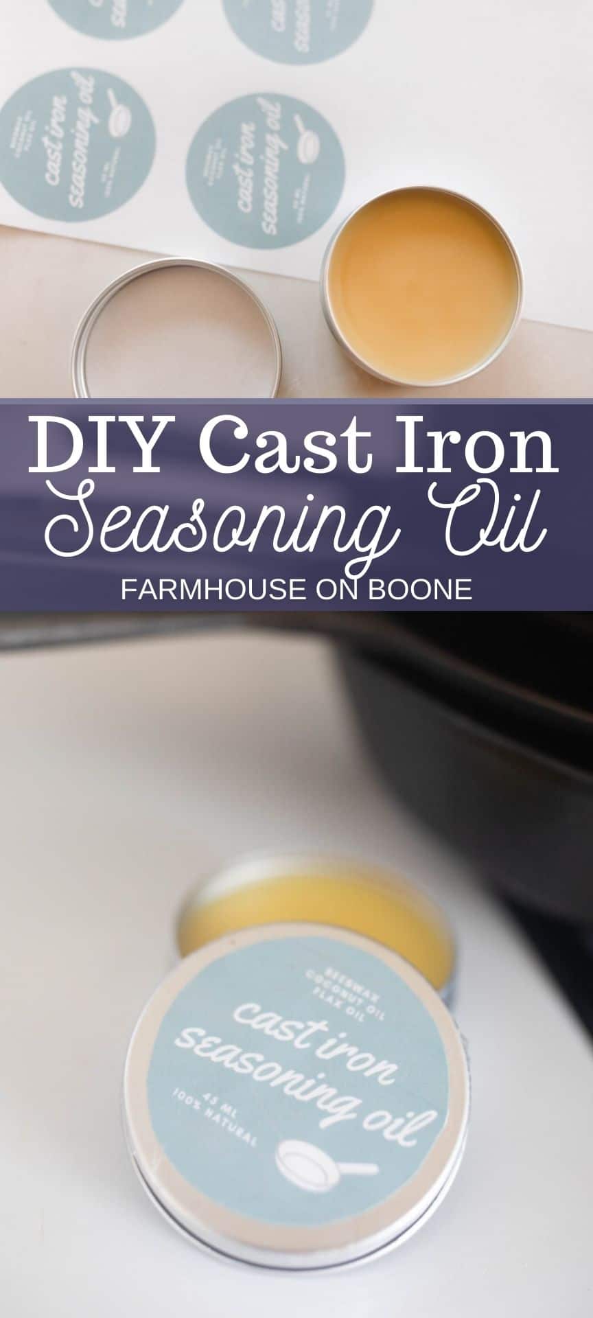 DIY Cast Iron Seasoning Oil - Farmhouse on Boone