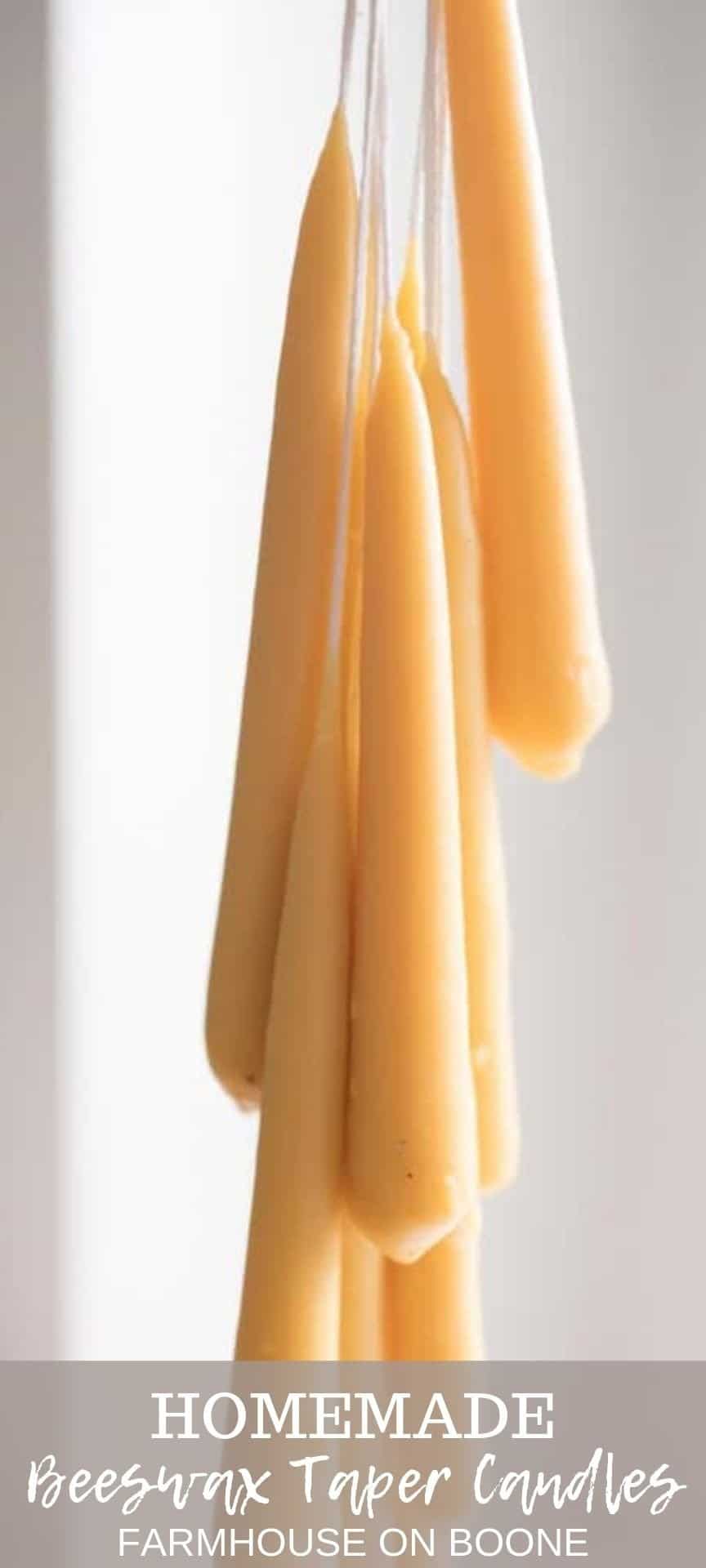 How To Make Beeswax Taper Candles - Farmhouse on Boone