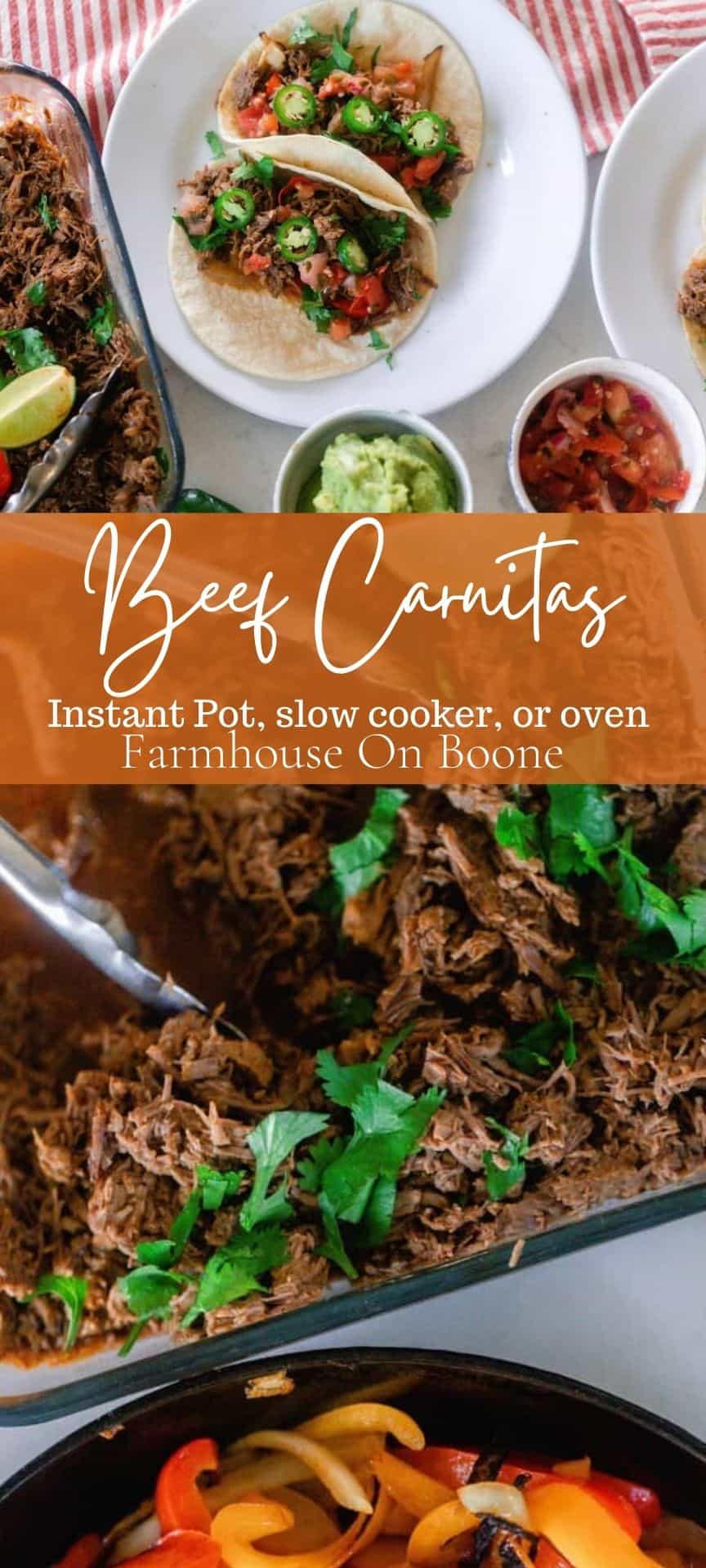 Beef Carnitas - Instant Pot, Slow Cooker Or Oven - Farmhouse on Boone