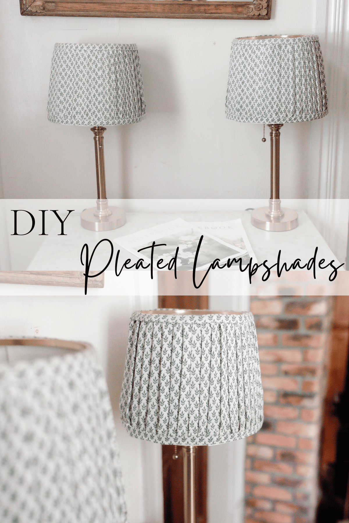 Easy DIY Pleated Lampshades - Farmhouse on Boone