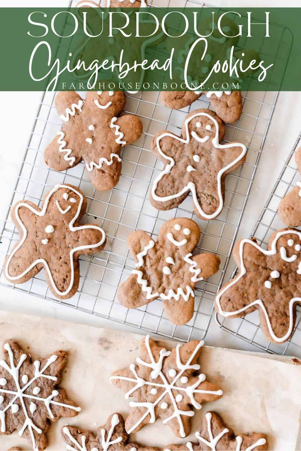 Chewy Sourdough Gingerbread Cookies - Farmhouse on Boone