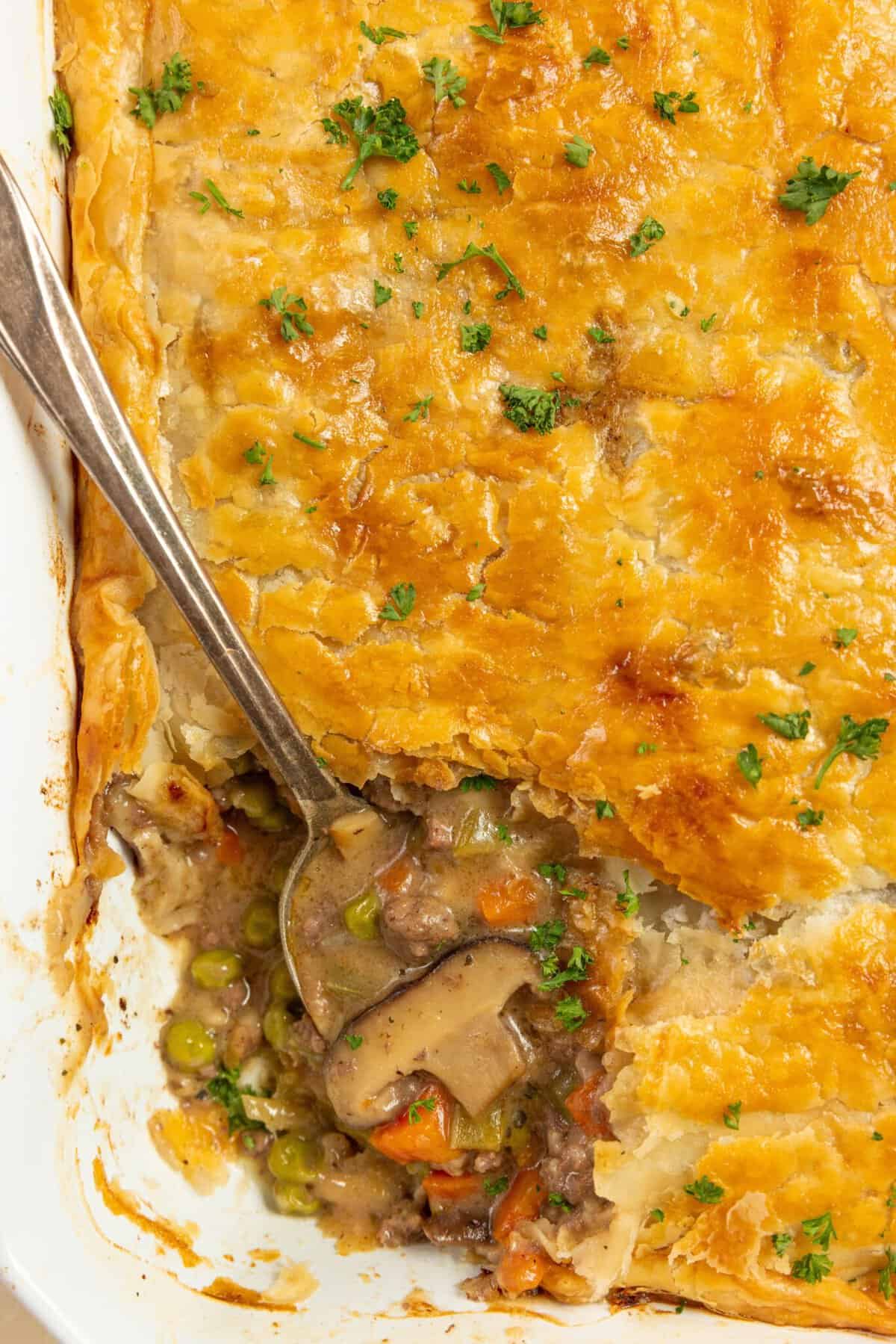 Easy Ground Beef Pot Pie From Scratch - Farmhouse on Boone