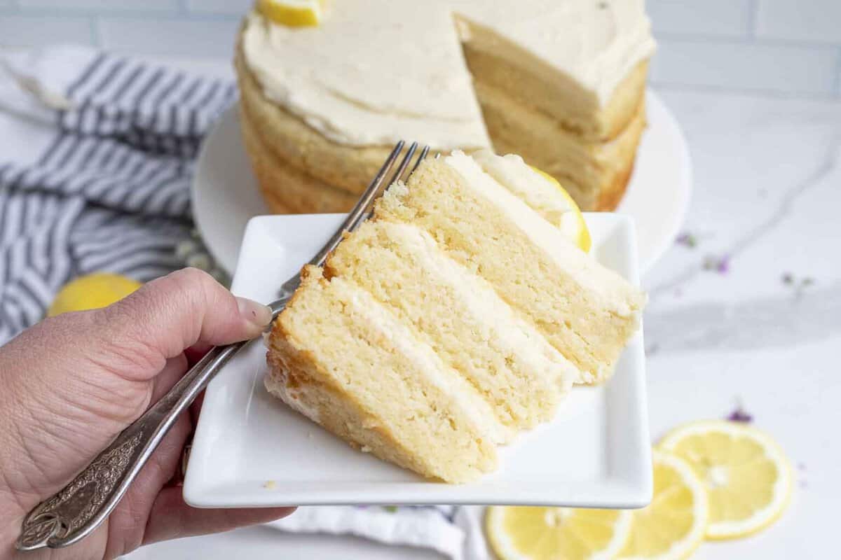 Easy Sourdough Lemon Cake - Farmhouse on Boone