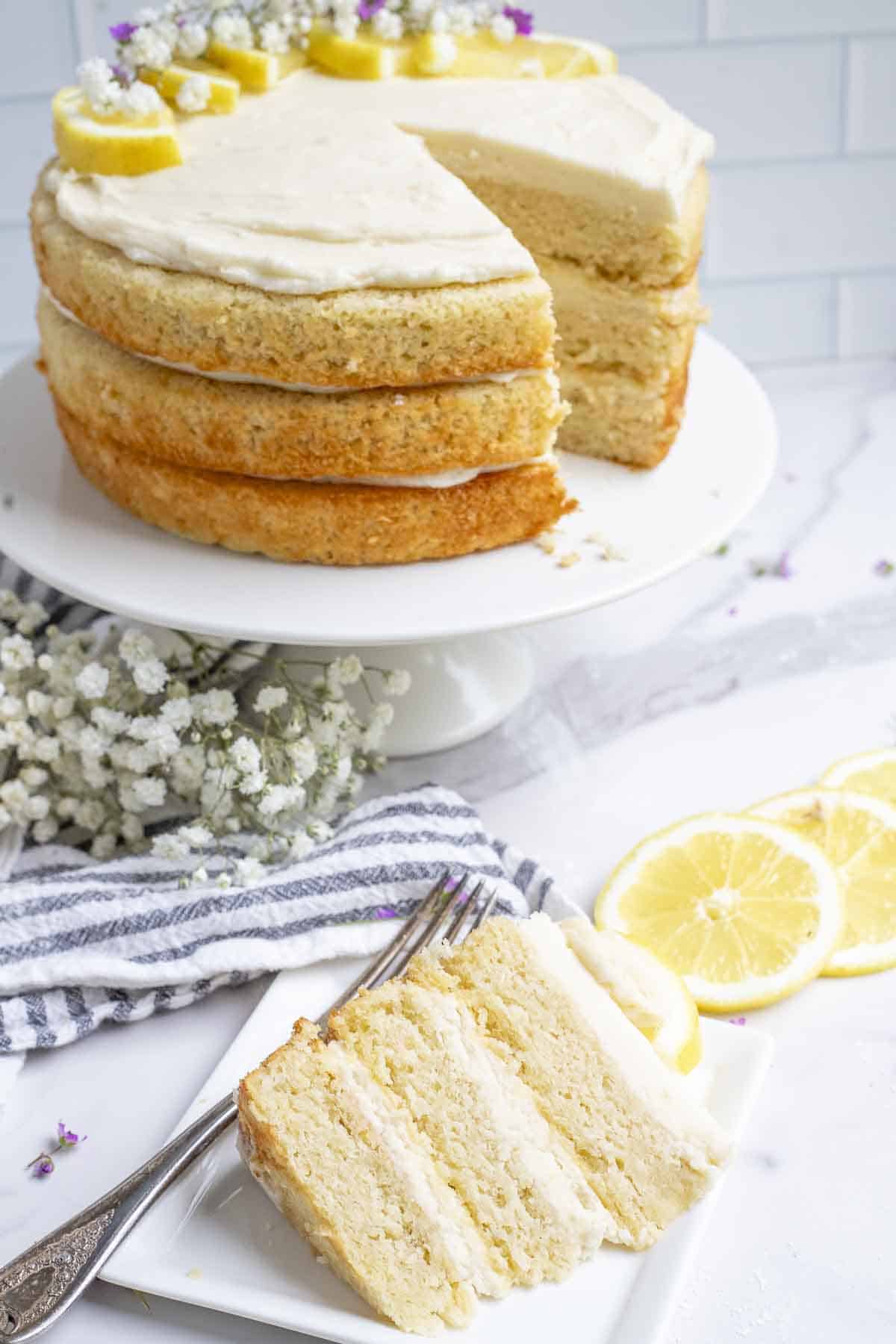 Easy Sourdough Lemon Cake - Farmhouse on Boone