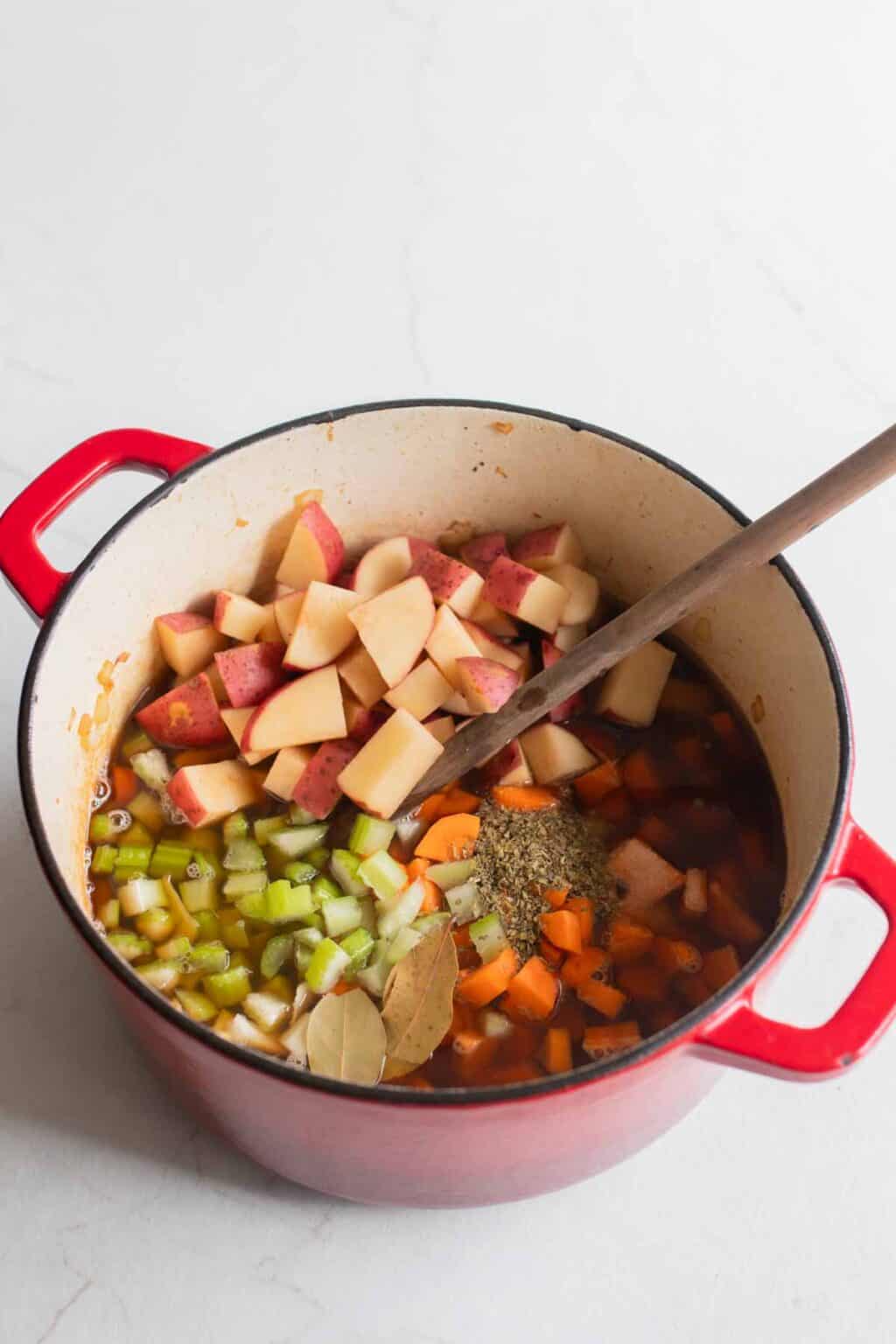Classic Dutch Oven Beef Stew Recipe - Farmhouse on Boone
