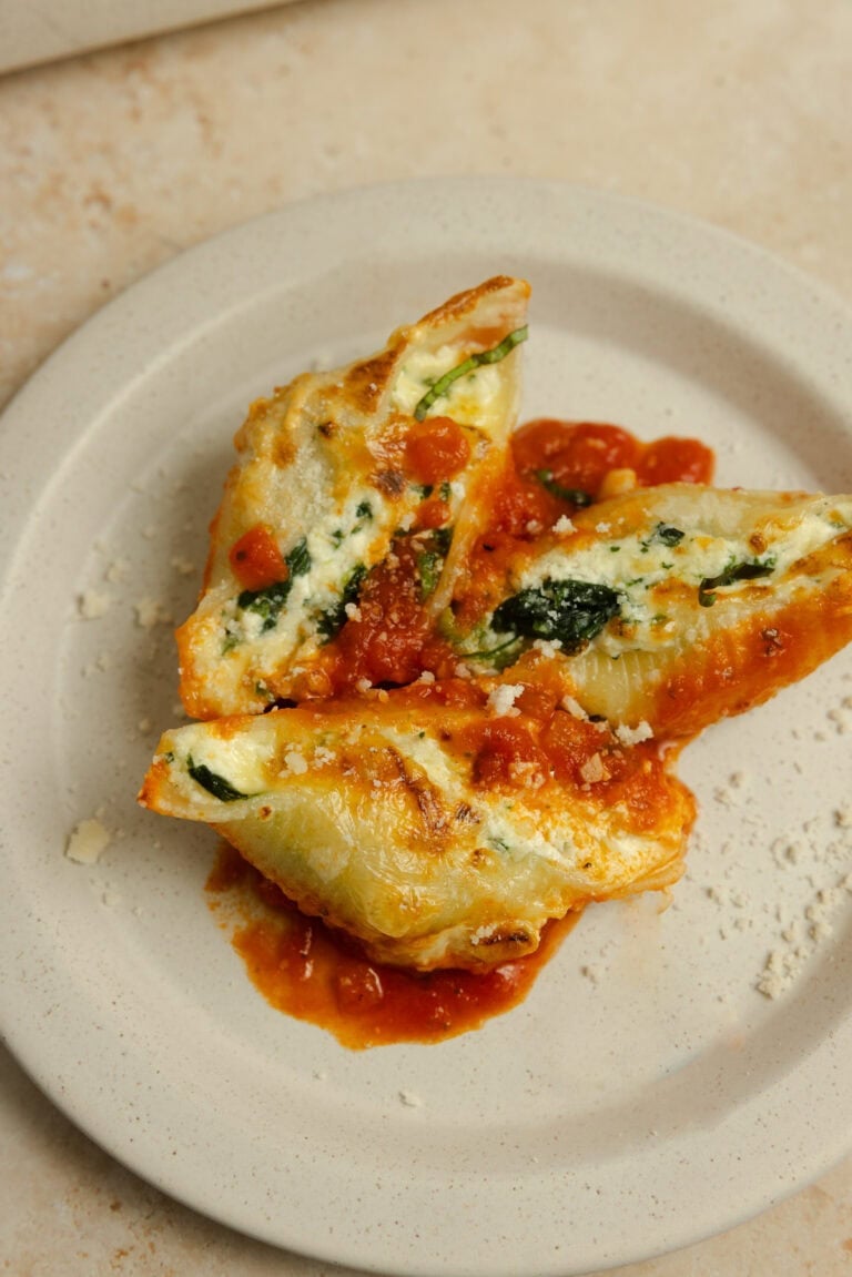 Easy Stuffed Shells With Ricotta Cheese Recipe - Farmhouse on Boone