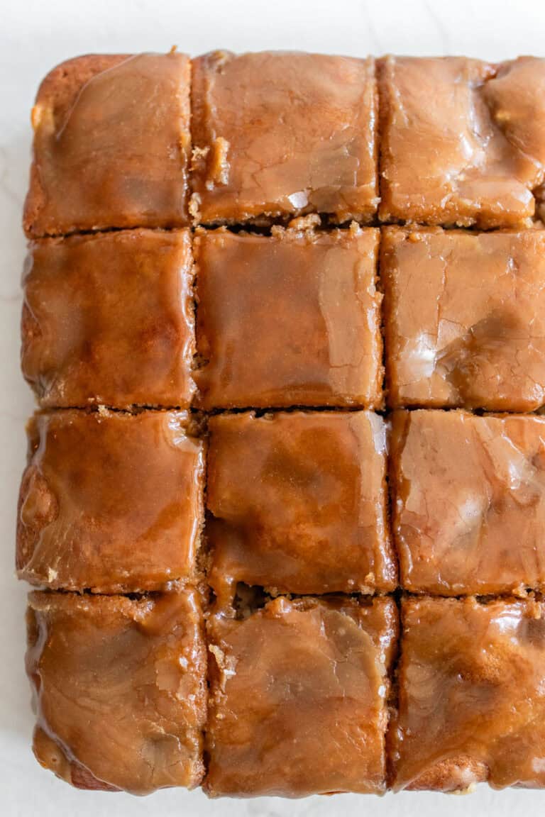 Easy Apple Cake With Caramel Glaze - Farmhouse on Boone