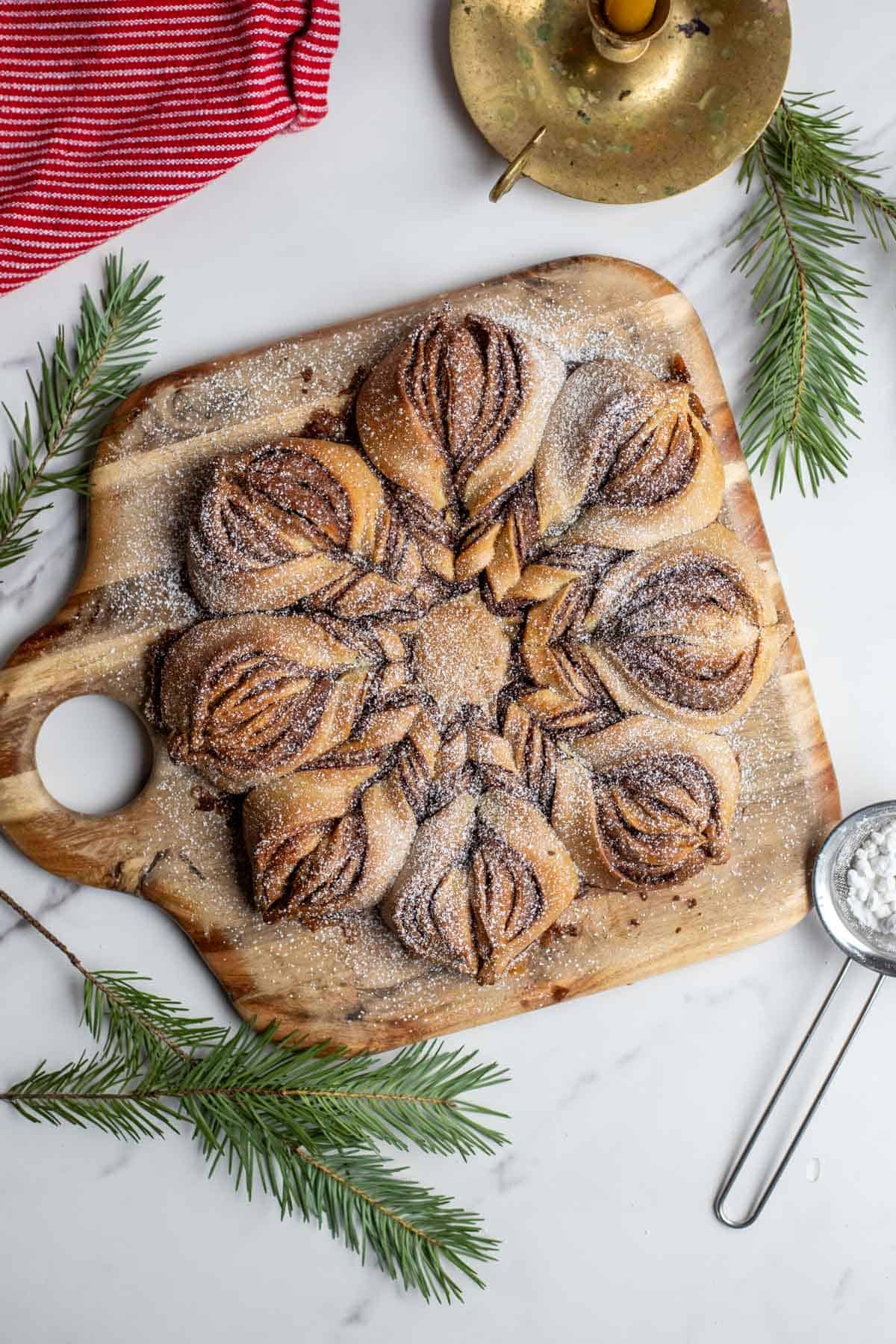 The Perfect Sourdough Cinnamon Star (Cinnamon Roll Dough)