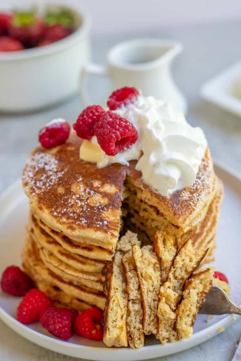 Fluffy and Delicious Homemade Whole Wheat Pancakes