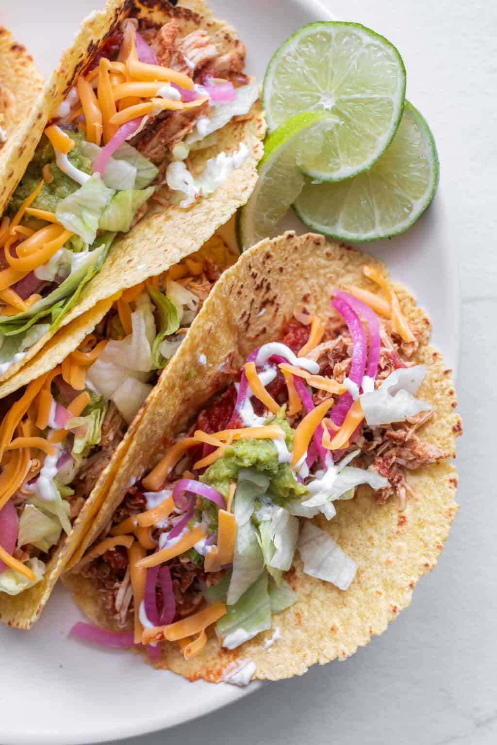 Crockpot Chicken Tacos - Farmhouse on Boone