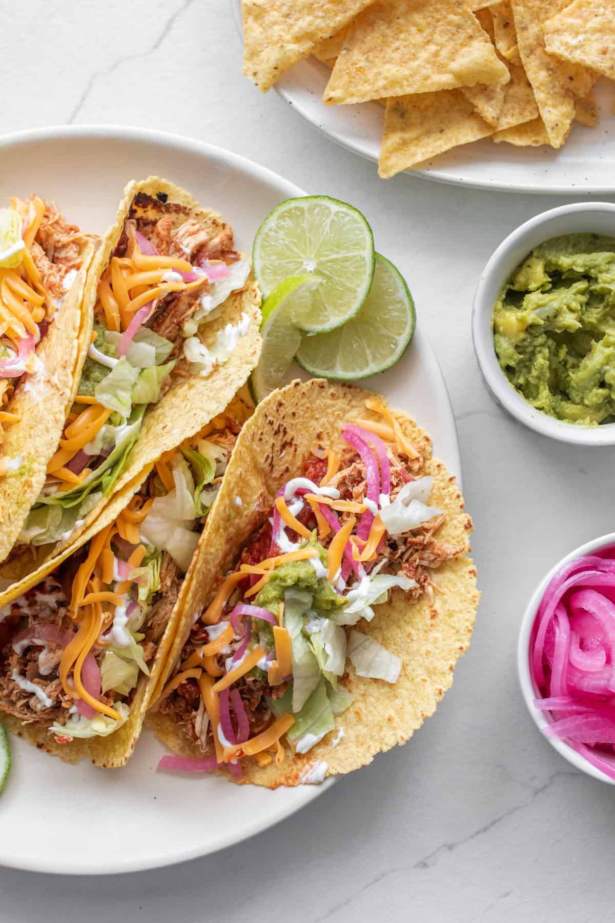 Crockpot Chicken Tacos - Farmhouse on Boone