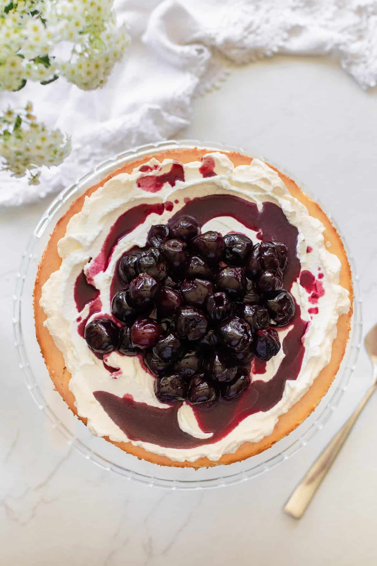 Homemade Cherry Cheesecake Recipe - Farmhouse on Boone