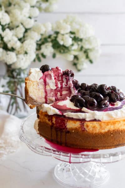 Homemade Cherry Cheesecake Recipe - Farmhouse on Boone